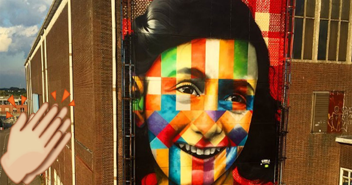 Anne Frank ganha homenagem do brasileiro Eduardo Kobra em Amsterdã ...